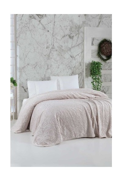 Elart Embos Battaniye Çift Kişilik Ekru 220X240CM - 3000 gr Elart Embos Battaniye Çift Kişilik Ekru 220X240CM - 3000 gr