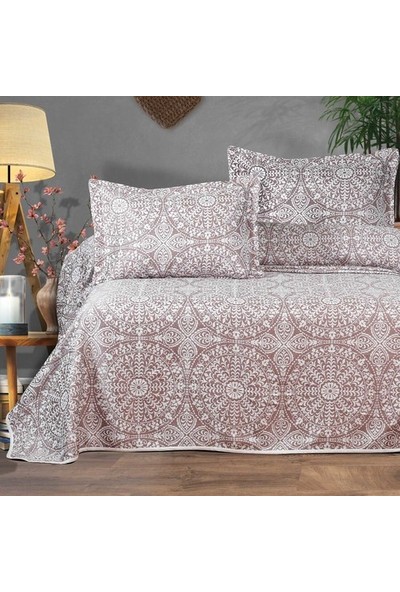 Elart Yatak Örtüsü Takımı Tek Kişilik Pamuklu Krinkıl Santa Gülkurusu