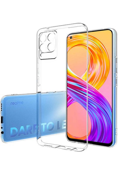 Mupi Realme 8 Pro Kılıf Şeffaf Silikon Mükemmel Kalıp