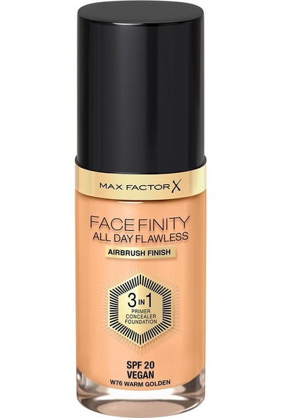 Max Factor Fondetön - Facefinity Foundation All Day Flawless 76 Warm Golden Max Factor Fondetön - Facefinity Foundation All Day Flawless 76 Warm Golden