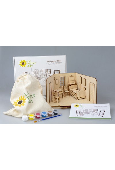 Le Petit Art Van Gogh’un Odası | 3 Boyutlu Birleştirilebilir Ahşap Maket ve Boyama Seti Le Petit Art Van Gogh’un Odası | 3 Boyutlu Birleştirilebilir Ahşap Maket ve Boyama Seti