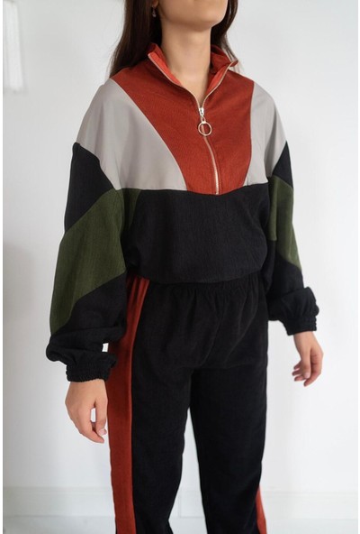 Elbee Kadife Eşofman Takım - Siyah