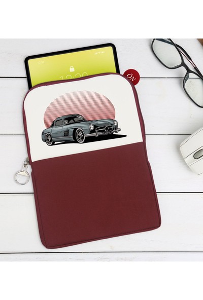 Bk Gift Klasik Araç Tasarımlı Taşınabilir Koruyucu Tablet Kılıfı & Organizer Çanta - Bordo-9 Bk Gift Klasik Araç Tasarımlı Taşınabilir Koruyucu Tablet Kılıfı & Organizer Çanta - Bordo-9