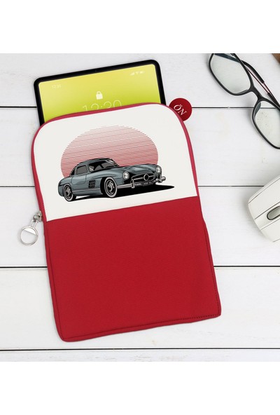 Bk Gift Klasik Araç Tasarımlı Taşınabilir Koruyucu Tablet Kılıfı & Organizer Çanta - Kırmızı-9 Bk Gift Klasik Araç Tasarımlı Taşınabilir Koruyucu Tablet Kılıfı & Organizer Çanta - Kırmızı-9