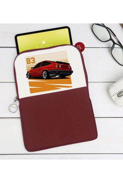 Bk Gift Drift Car Tasarımlı Taşınabilir Koruyucu Tablet Kılıfı & Organizer Çanta - Bordo-1 Bk Gift Drift Car Tasarımlı Taşınabilir Koruyucu Tablet Kılıfı & Organizer Çanta - Bordo-1