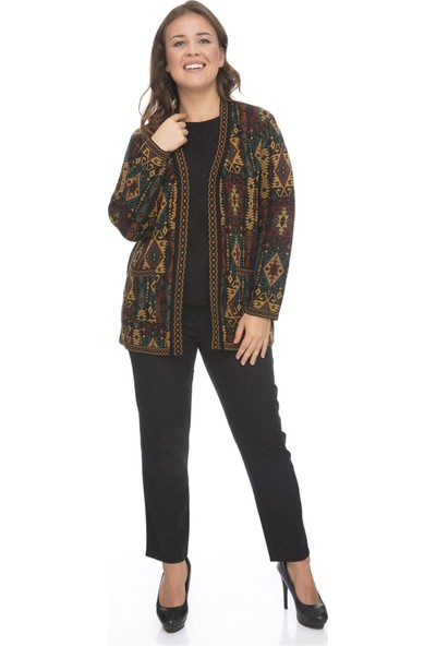 uludağ triko Kilim Desen Hırka / Ana uludağ triko Kilim Desen Hırka / Ana