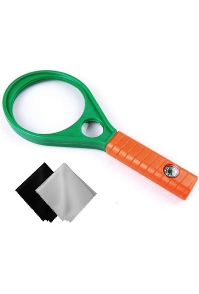 Bernam 9 cm Çap Pusulalı Büyüteç Microfiber Bez Hediyeli 714131