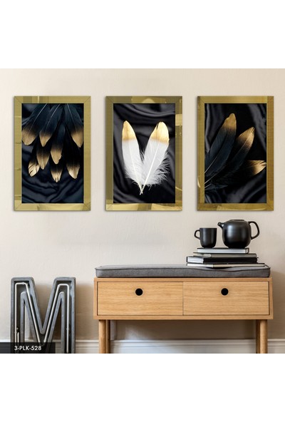 Evine Moda Tüy Gold 3 Parça Pleksi Aynalı Tablo Evine Moda Tüy Gold 3 Parça Pleksi Aynalı Tablo