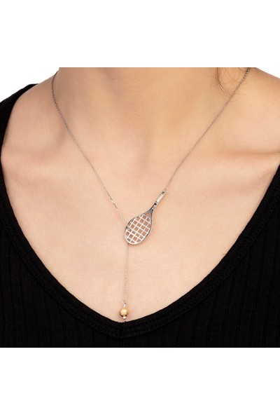 Cactus Silver Tenis Raket Kolye