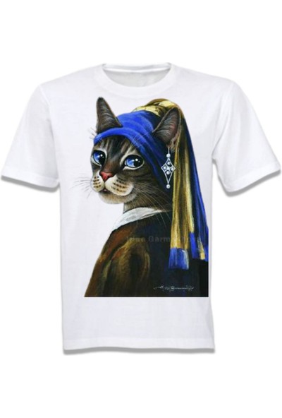 Home Store Dijital Baskılı Farklı Desen Kedi Temalı Özel Tasarım Unisex Tişört Modelleri Home Store Dijital Baskılı Farklı Desen Kedi Temalı Özel Tasarım Unisex Tişört Modelleri