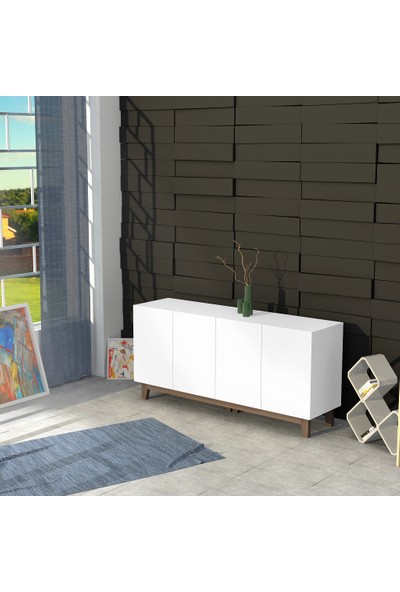 Zerka Concept Nafia Konsol Tv Sehpası Renk Beyaz