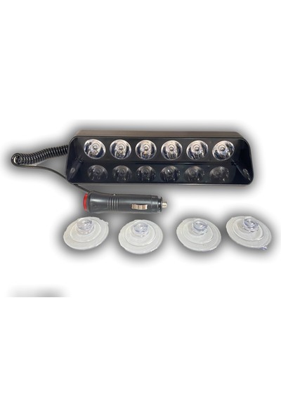 Eraks Araç Içi Vantuzlu Çakar Lamba Kırmızı - Mavi Renk 6 Led 12v Eraks Araç Içi Vantuzlu Çakar Lamba Kırmızı - Mavi Renk 6 Led 12v