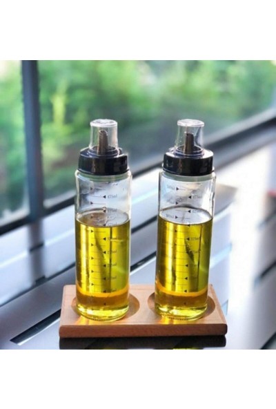 Kitchen Pembelia Ahşap Standlı Damlatmaz 2 Adet 500 ml Yağdanlık&yağlık Kitchen Pembelia Ahşap Standlı Damlatmaz 2 Adet 500 ml Yağdanlık&yağlık