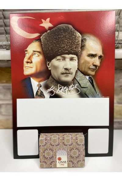 Çınar Yapraklı Atatürk Takvimi 3. ve 4. Bölge Kartonlu Takvim 2022 Çınar Yapraklı Atatürk Takvimi 3. ve 4. Bölge Kartonlu Takvim 2022