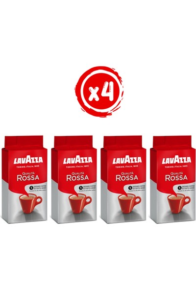 Lavazza Qualita Rossa 250 gr Filtre Kahve X4 Lavazza Qualita Rossa 250 gr Filtre Kahve X4