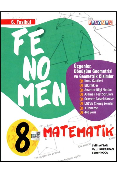 Gama Yayınları Fenomen 8. Sınıf LGS Matematik 6. Fasikül Konu Özetli Soru Bankası