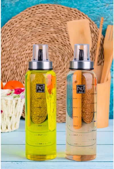 Paçi 2'li Olıvıa 500 ml Brslkatlı Akıtmaz Cam Yağlık