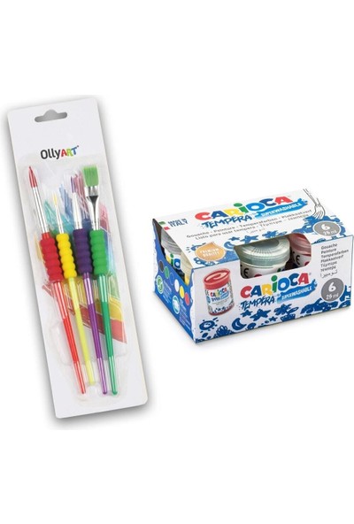 6'lı Guaj Boya ve Ollyart 4'lü Fırça Seti 6'lı Guaj Boya ve Ollyart 4'lü Fırça Seti