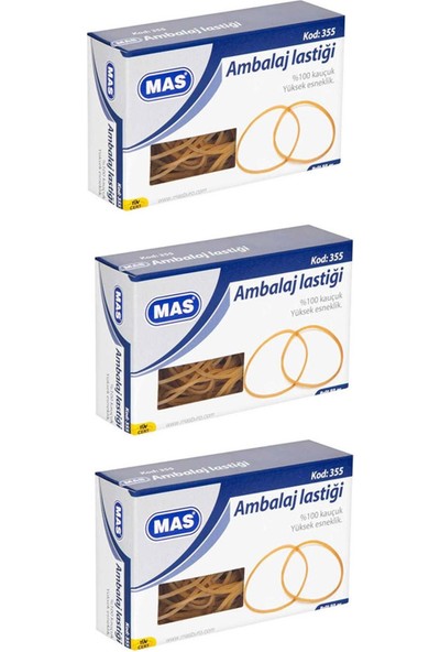 Mas 355 Ambalaj Lastiği Kauçuk Midi Boy 50 gr 3 Lü Paket Mas 355 Ambalaj Lastiği Kauçuk Midi Boy 50 gr 3 Lü Paket