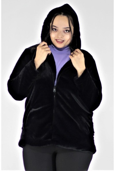 Truva Xxl Büyük Beden Kadın Giyim Ithal Kürk Siyah MNT025 Truva Xxl Büyük Beden Kadın Giyim Ithal Kürk Siyah MNT025