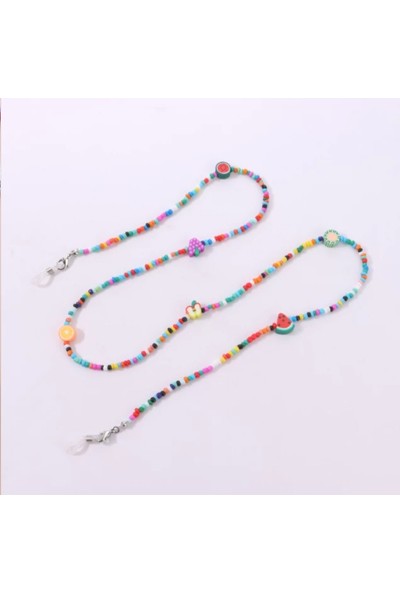 Madam Berra Fimo Boncuklu Kadın Güneş Gözlüğü Zinciri Gözlük Ipi Askısı Aksesuarı