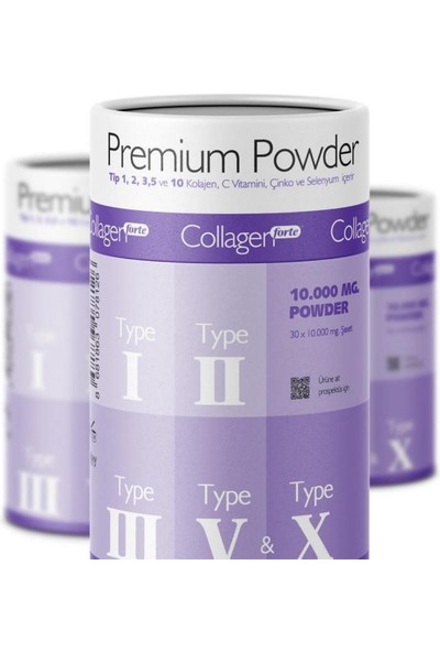 Collagen Forte Premium Powder 5 Tip Kolajen Tip 1, Tip 2, Tip 3, Tip 5, Tip 10 30 X 12000 Mg Şase Collagen Forte Premium Powder 5 Tip Kolajen Tip 1, Tip 2, Tip 3, Tip 5, Tip 10 30 X 12000 Mg Şase