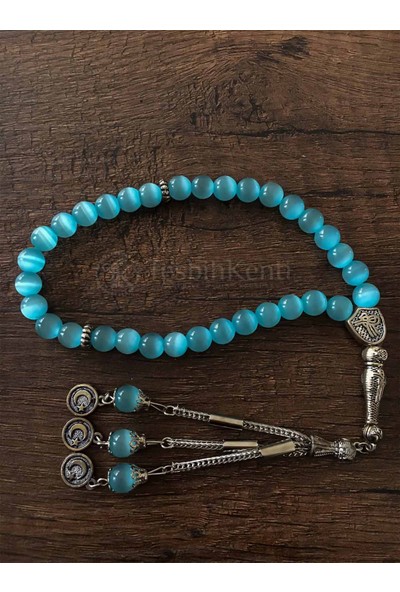 Tesbihkenti Doğal Taş Kedi Gözü Taşı Tesbih