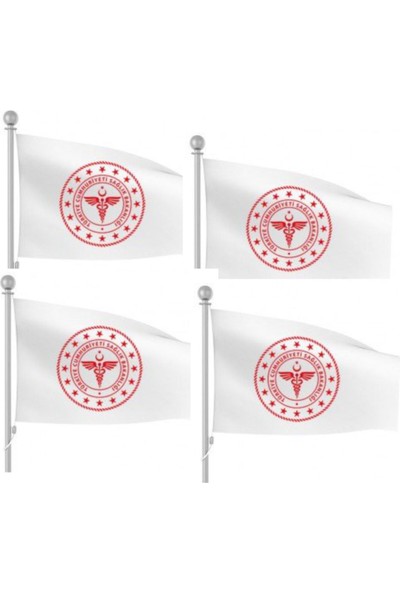 Sağlık Bakanlığı Bayrağı 70X105CM 4 Adet