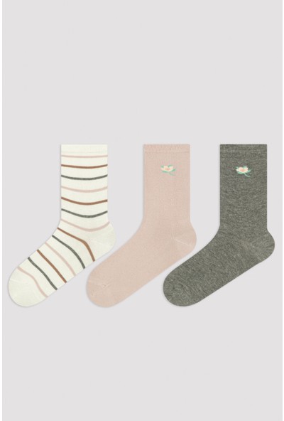 Penti Mona Rose 3lü Soket Çorap Penti Mona Rose 3lü Soket Çorap