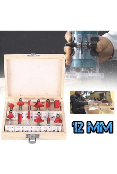 Depomega 12 Parça Freze Uç Ahşap Oyma Ağaç Delme 12 mm Özel Çantalı Set Depomega 12 Parça Freze Uç Ahşap Oyma Ağaç Delme 12 mm Özel Çantalı Set