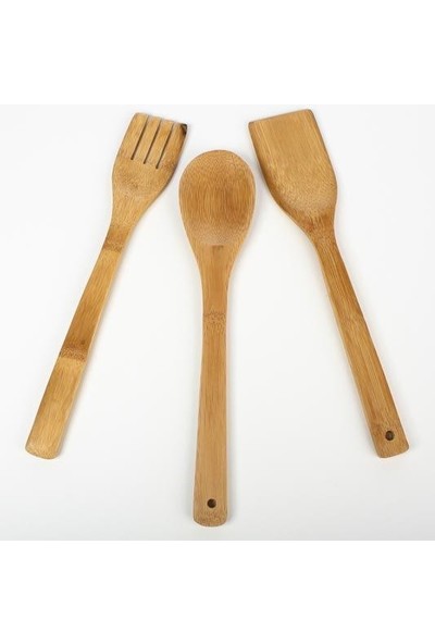 Kitchen Tools Bambu 3'lü Kaşık Seti Kitchen Tools Bambu 3'lü Kaşık Seti