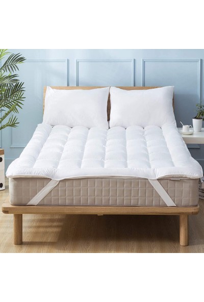 Kunzita Home Dört Köşe Lastikli Kapitoneli Microfiber Uyku Pedi 180 x 200 cm