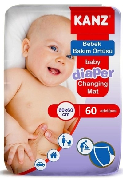 Kanz Bebek Bakım Örtüsü 60X60 cm 60 Adet
