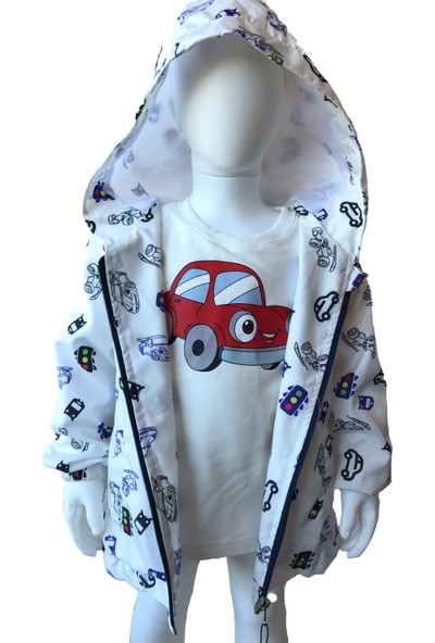 Bebik Kapüşonlu Sweatshirtli 2'li Yağmurluk Çocuk Takım Bebik Kapüşonlu Sweatshirtli 2'li Yağmurluk Çocuk Takım