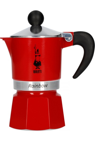 Bialetti Rainbow Kırmızı Mokapot (3 Cup)