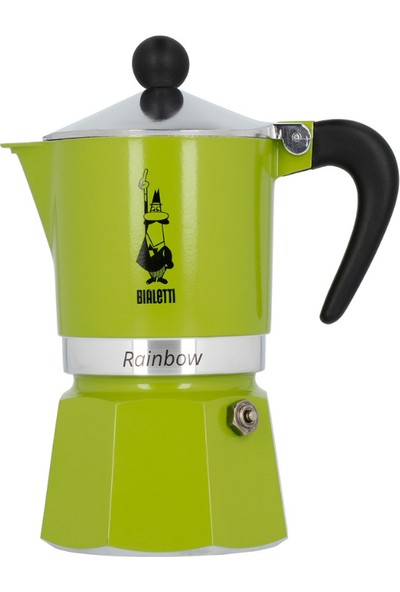 Bialetti Rainbow Yeşil Mokapot (3 Cup) Bialetti Rainbow Yeşil Mokapot (3 Cup)