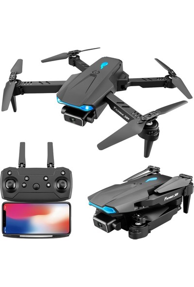 S89 4K Hd Havadan Fotoğraflı Drone Katlanır Quadrocopter Rc Uçak, Tek Kameralı/hareket Fotoğraflı (Tek Pil) - Siyah S89 4K Hd Havadan Fotoğraflı Drone Katlanır Quadrocopter Rc Uçak, Tek Kameralı/hareket Fotoğraflı (Tek Pil) - Siyah