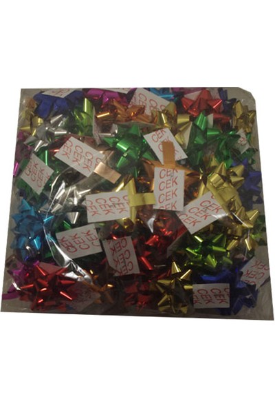 Kent Yıldız Fiyonk Süs Parlak Metalik Karışık No:2 4,5cm 100'LÜ