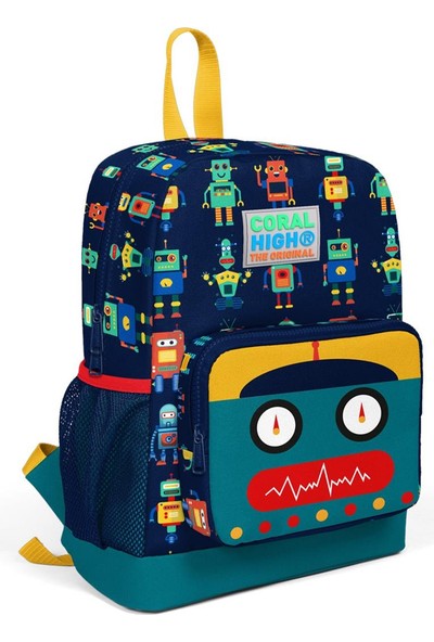 Coral High Kids Lacivert Robot Desenli Iki Bölmeli Ilkokul Sırt Çantası 23316 Coral High Kids Lacivert Robot Desenli Iki Bölmeli Ilkokul Sırt Çantası 23316