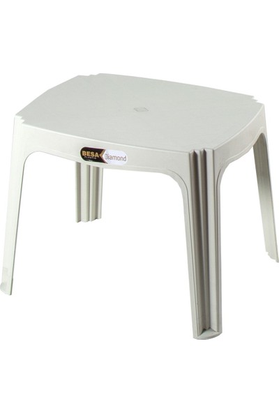 Bs Plastik Plastik Mono Bahçe Sehpa (Beyaz)