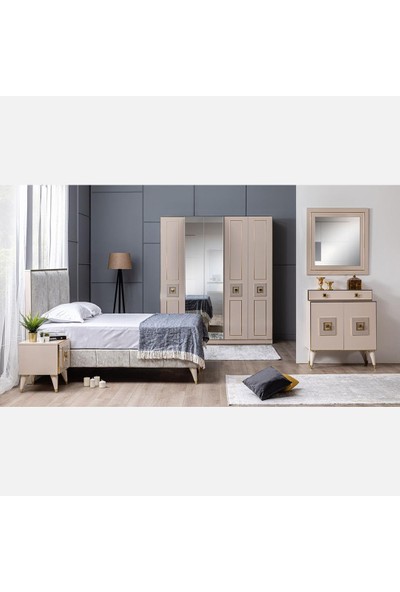 Moleron Lotus 5 Kapaklı Yatak Odası Takımı