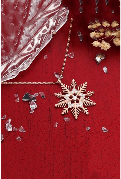 Olivia Kar Tanesi 14 K Rose Altın Kaplama Kadın Kolye