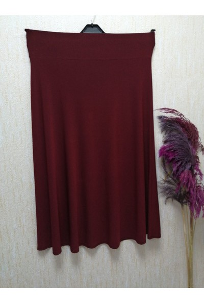 HMZ Kadın Bordo Buzi Etek