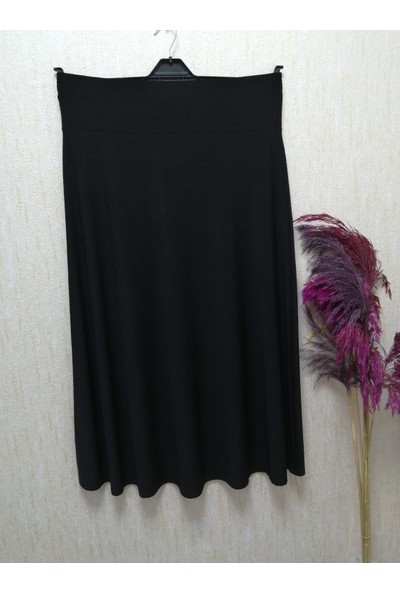 HMZ Kadın Siyah Buzi Etek