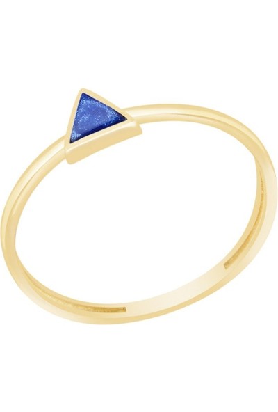 Tektaş Sarı Altın 14 Ayar Geometrik Yüzük