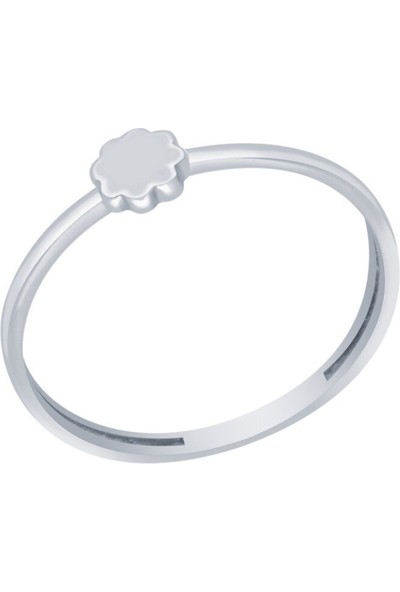 Tektaş Beyaz Altın 14 Ayar Geometrik Yüzük Tektaş Beyaz Altın 14 Ayar Geometrik Yüzük