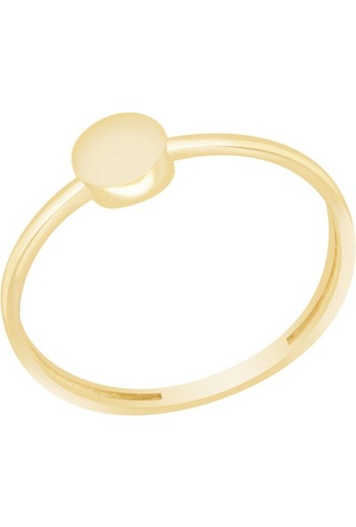 Tektaş Sarı Altın 14 Ayar Geometrik Yüzük