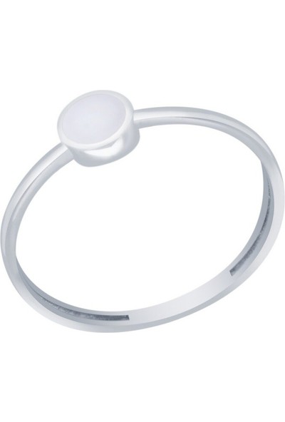 Tektaş Beyaz Altın 14 Ayar Geometrik Yüzük Tektaş Beyaz Altın 14 Ayar Geometrik Yüzük