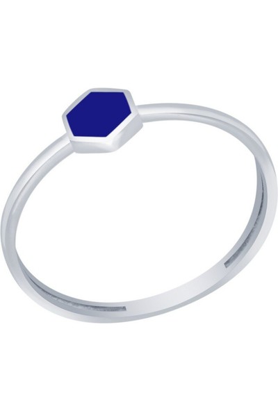 Tektaş Beyaz Altın 14 Ayar Geometrik Yüzük Tektaş Beyaz Altın 14 Ayar Geometrik Yüzük