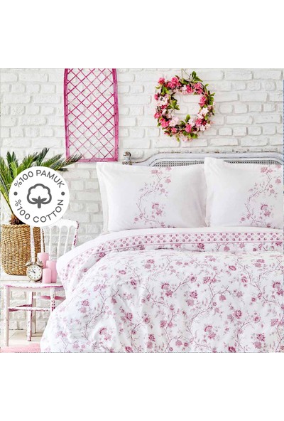 Sarah Anderson Fellini Pembe %100 Pamuk Çift Kişilik Nevresim Yastık Seti Sarah Anderson Fellini Pembe %100 Pamuk Çift Kişilik Nevresim Yastık Seti